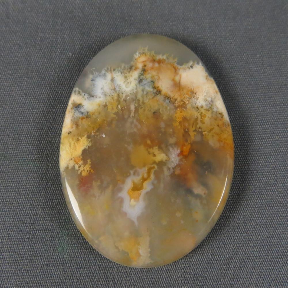 Regency Rose Plume Agate Cabochon